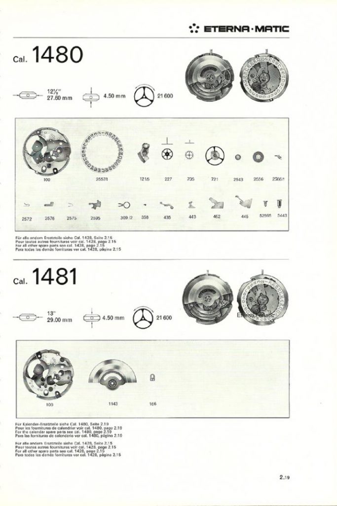 Calibre 1480 -1481 - Eterna-Fanatic.com