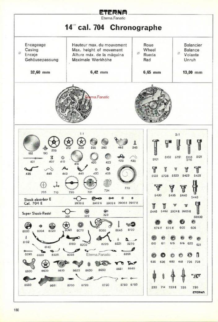Eterna calibre 704 - Eterna-Fanatic.com
