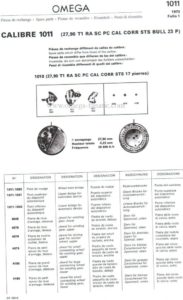 Omega caliber 1011 - Eterna-Fanatic.com