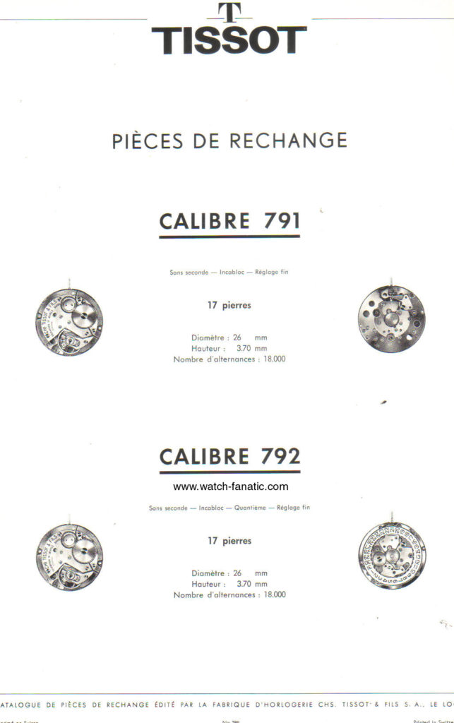 Tissot caliber 791-792 - Eterna-Fanatic.com
