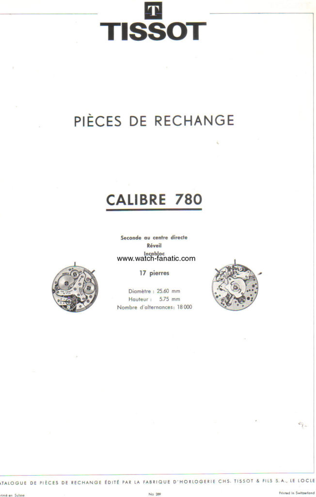 Tissot caliber 780 - Eterna-Fanatic.com